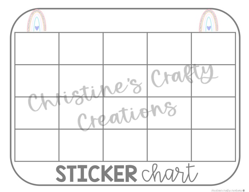 BOHO Sticker Charts L Editable - Etsy