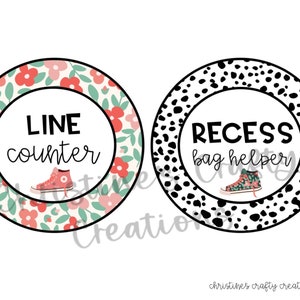 Preppy Dalmatian Class Jobs L Editable - Etsy