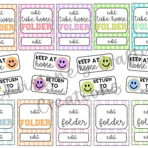 Retro Daisy Folder Covers L Editable - Etsy