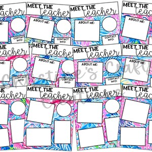 Preppy and Tropical Meet the Teacher Page L Editable - Etsy