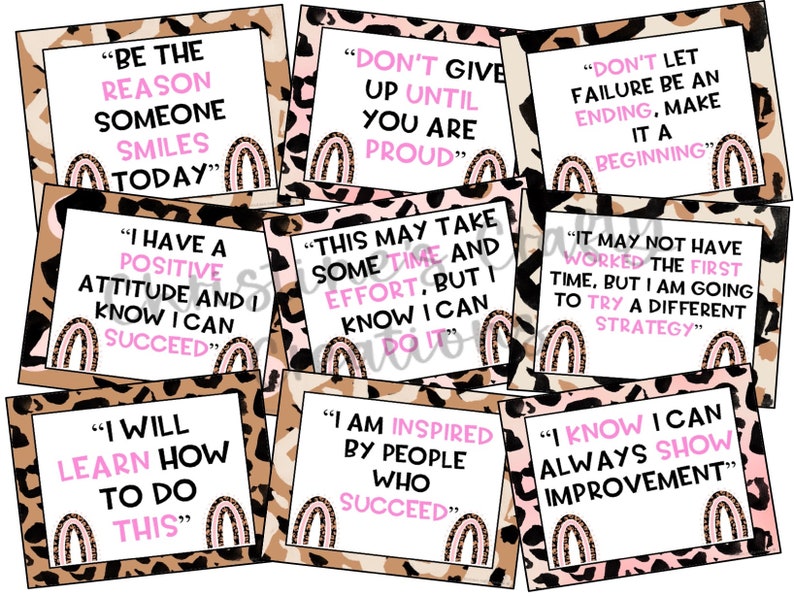 Leopard Growth Mindset Posters - Etsy