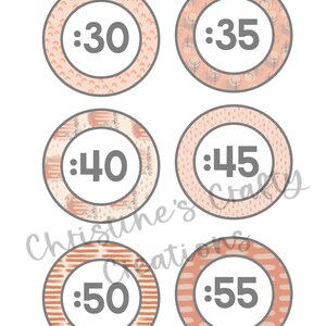 Rustic Boho Clock Labels - Etsy