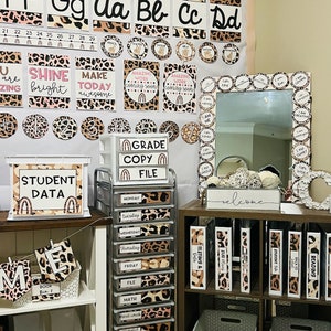 Leopard Classroom Decor Bundle - Etsy