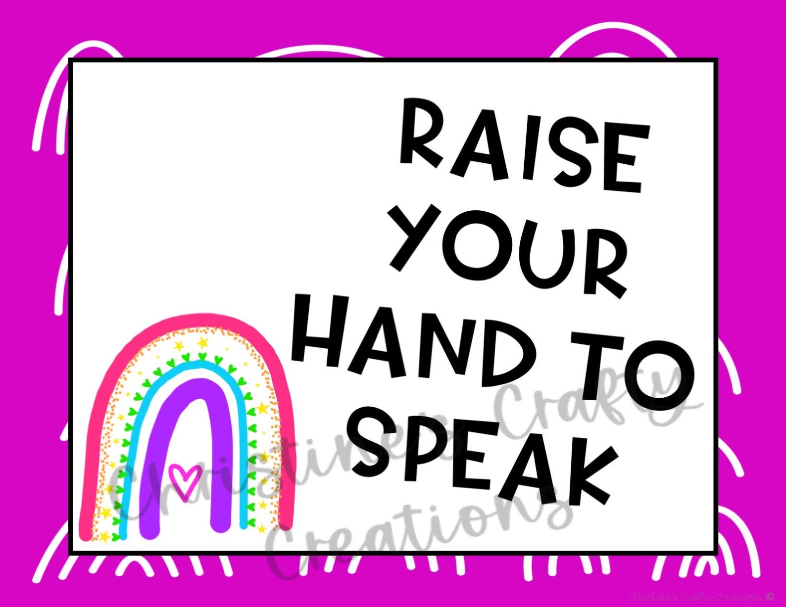 Bright Rainbow Boho Classroom Rules Posters L Editable - Etsy