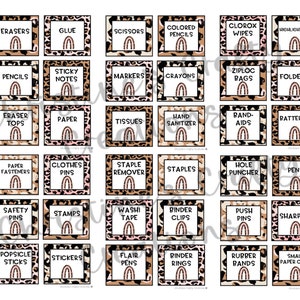 Leopard Supply Labels L Editable - Etsy