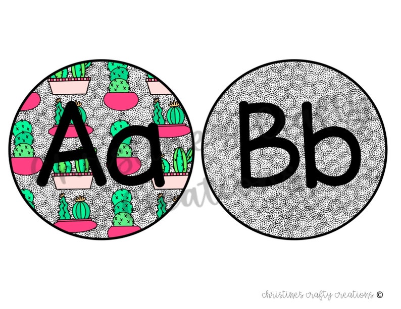 Cactus Word Wall Letters - Etsy