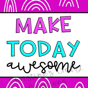 Bright Rainbow Boho Motivational Posters - Etsy