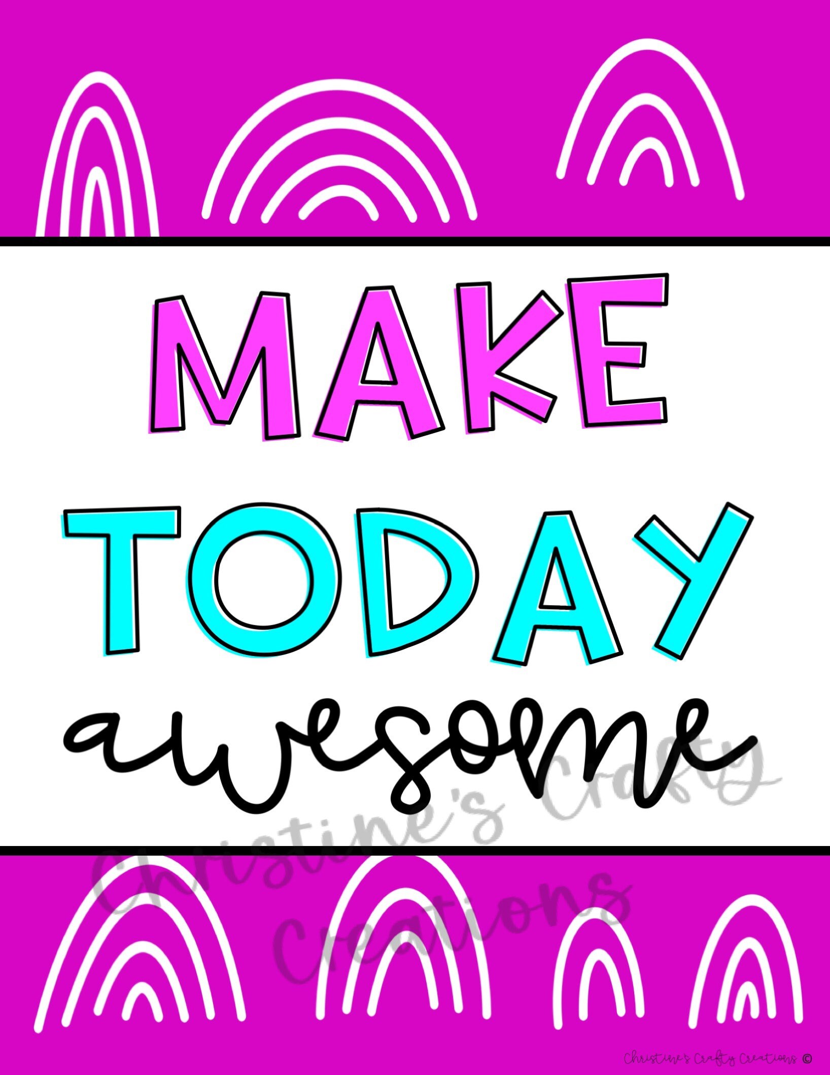 Bright Rainbow Boho Motivational Posters - Etsy