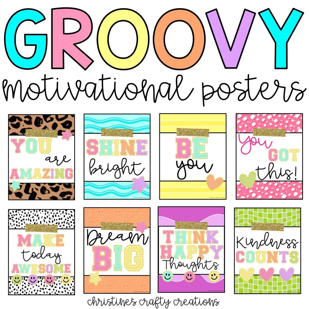 Groovy Leopard and Dalmatian Motivational Posters - Etsy