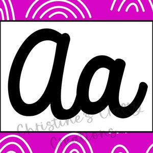 Bright Rainbow Boho Alphabet Posters - Etsy