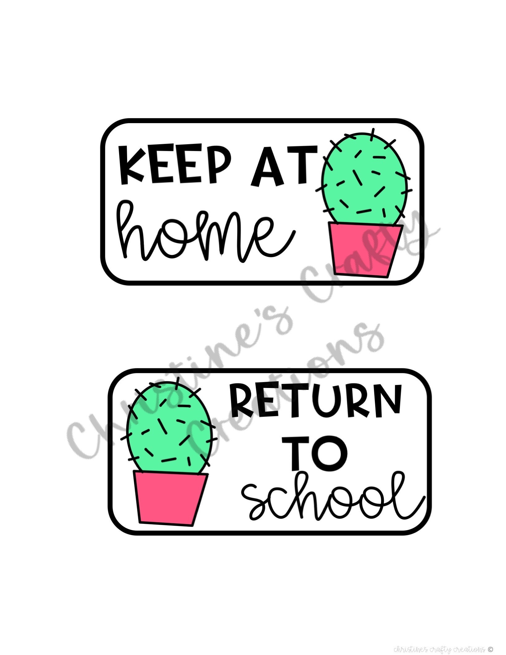 Cactus Student Folder Covers L Editable - Etsy