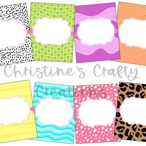 Groovy Leopard and Dalmatian Binder Covers and Spines L Editable - Etsy