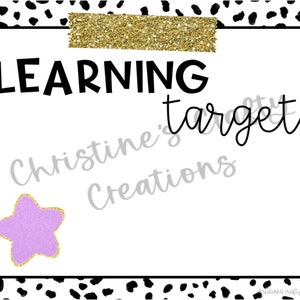 Groovy Leopard and Dalmatian Learning Targets L Editable - Etsy
