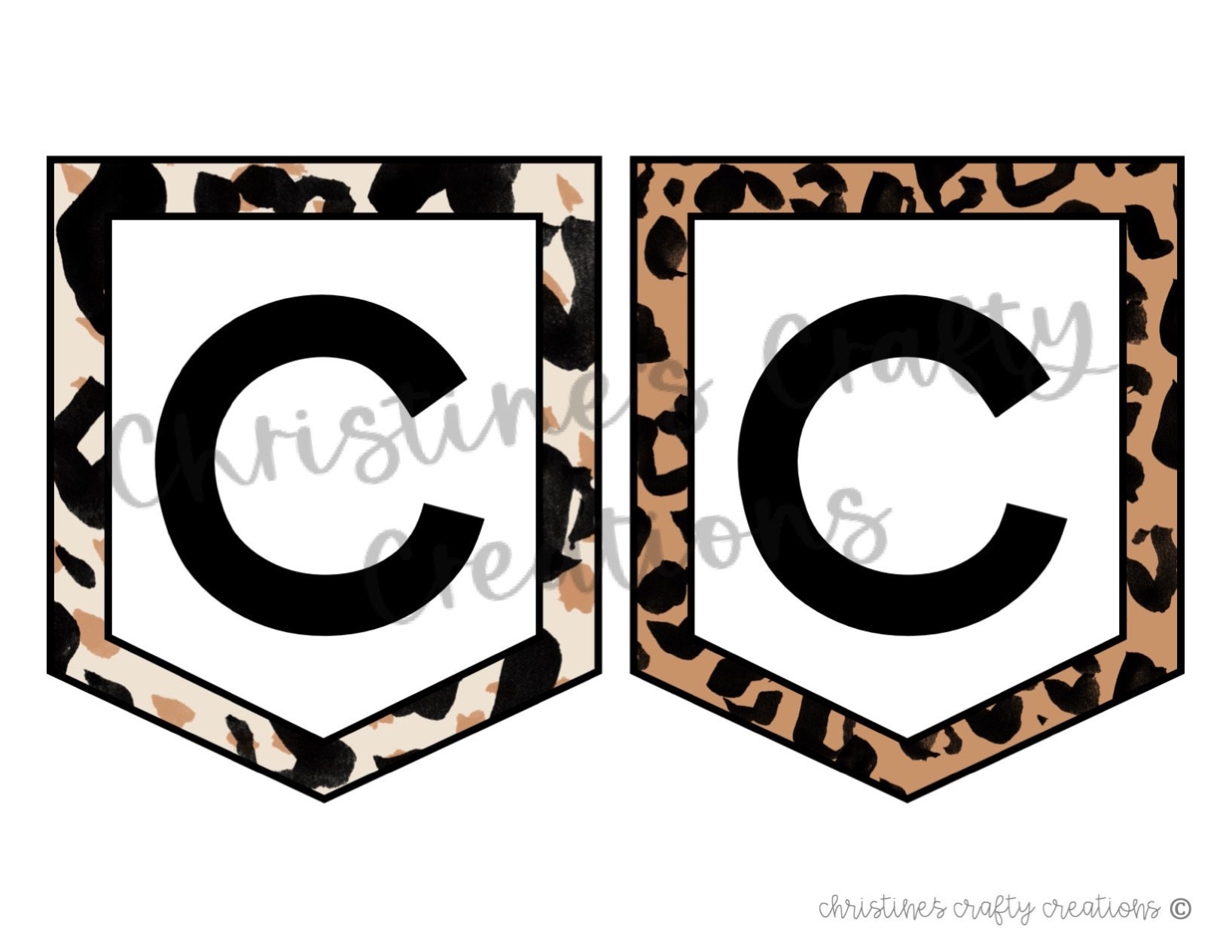 Leopard Banner Sign Letters - Etsy