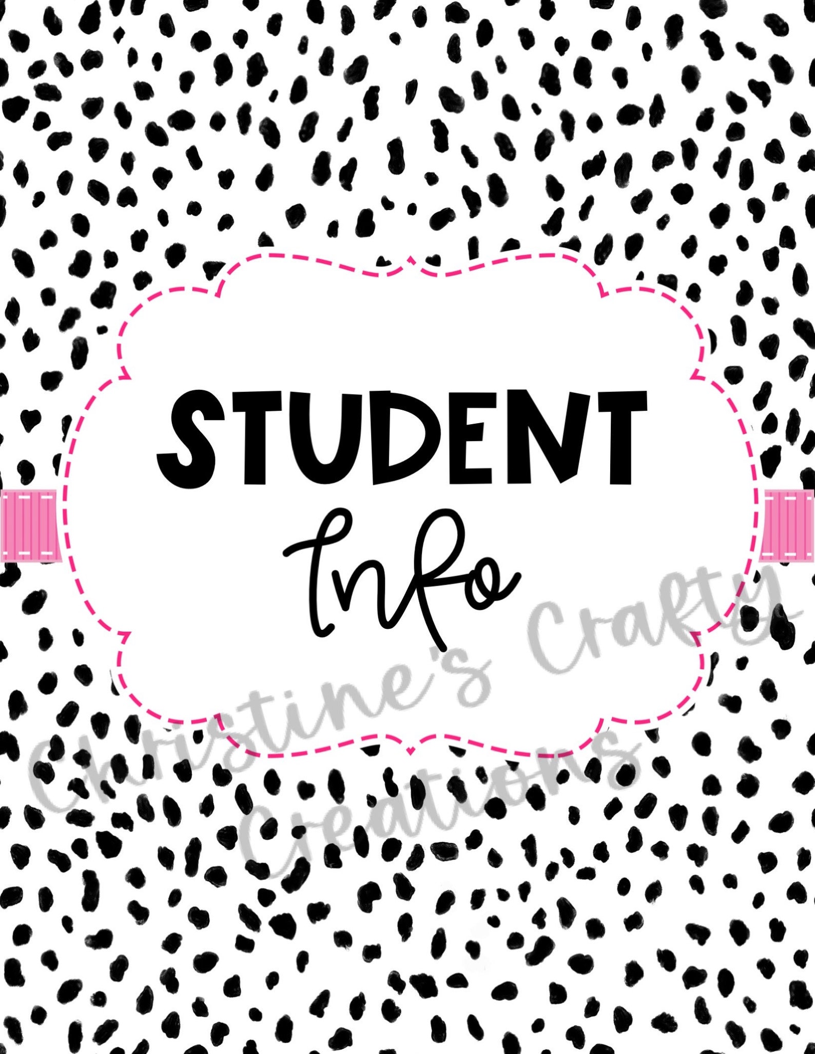Groovy Leopard and Dalmatian Binder Covers and Spines L Editable - Etsy