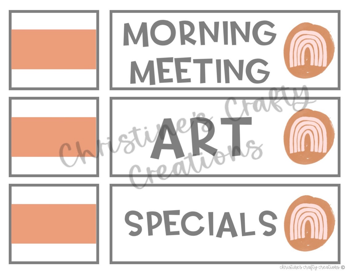 Rustic Boho Daily Schedule L Editable - Etsy