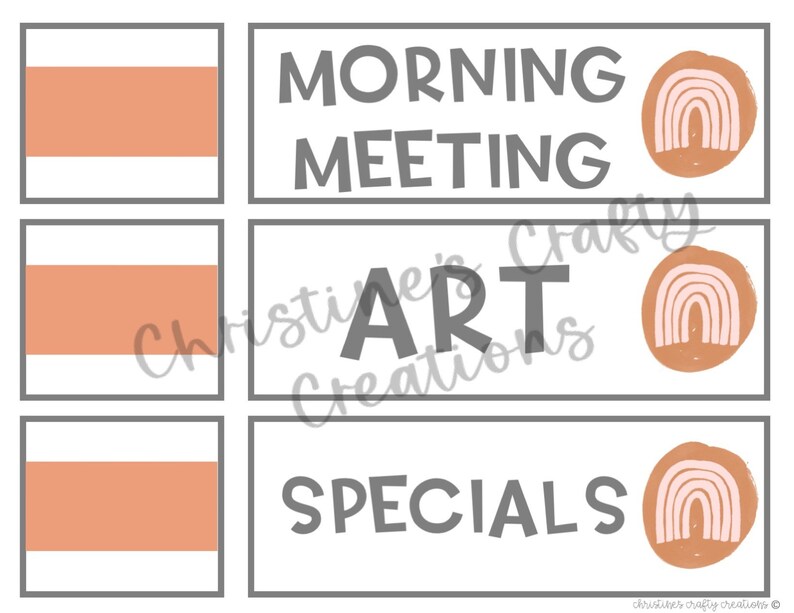 Rustic Boho Daily Schedule L Editable - Etsy