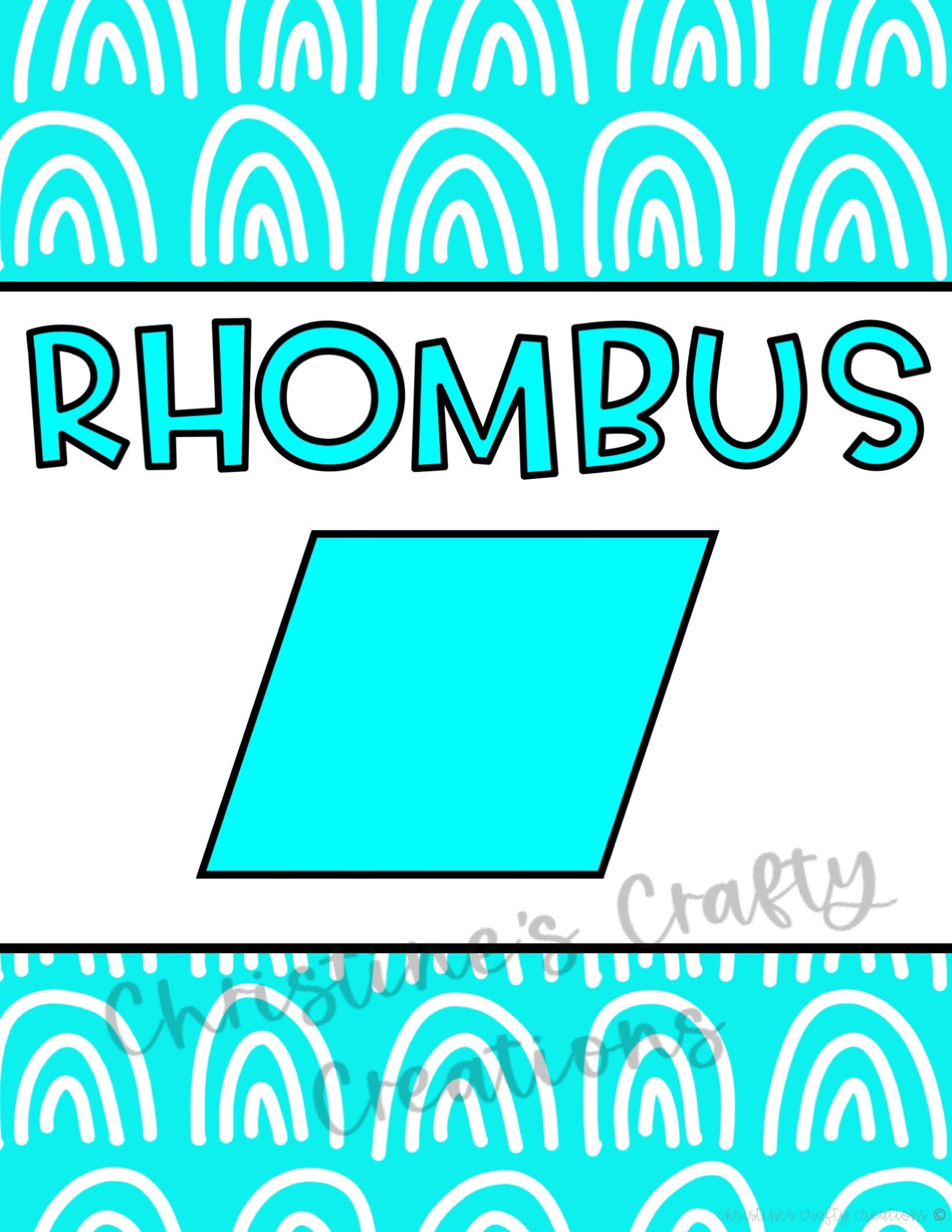 Bright Rainbow Boho 2D Shapes Posters - Etsy