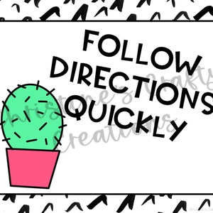Cactus Classroom Rules Posters L Editable - Etsy Canada
