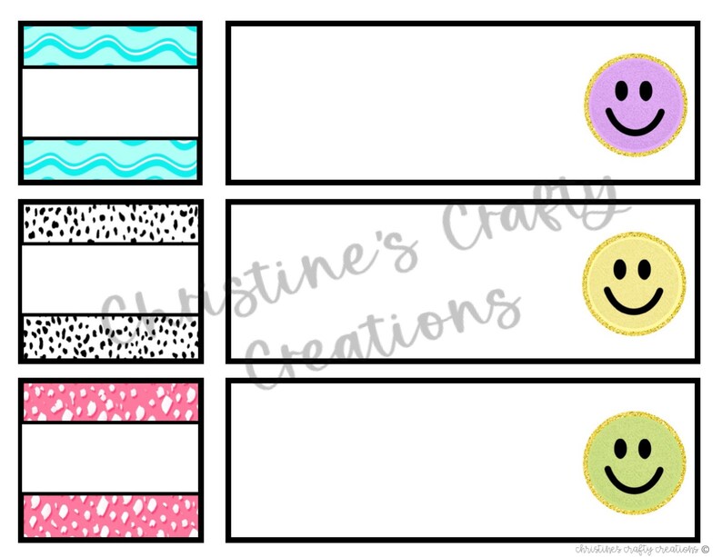 Groovy Leopard and Dalmatian Daily Schedule L Editable - Etsy