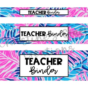 Preppy and Tropical Binder Covers and Spines L Editable - Etsy