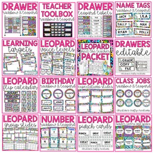 Rainbow Leopard Classroom Decor Mega Bundle - Etsy