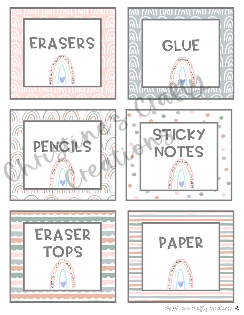 BOHO Supply Labels - Etsy