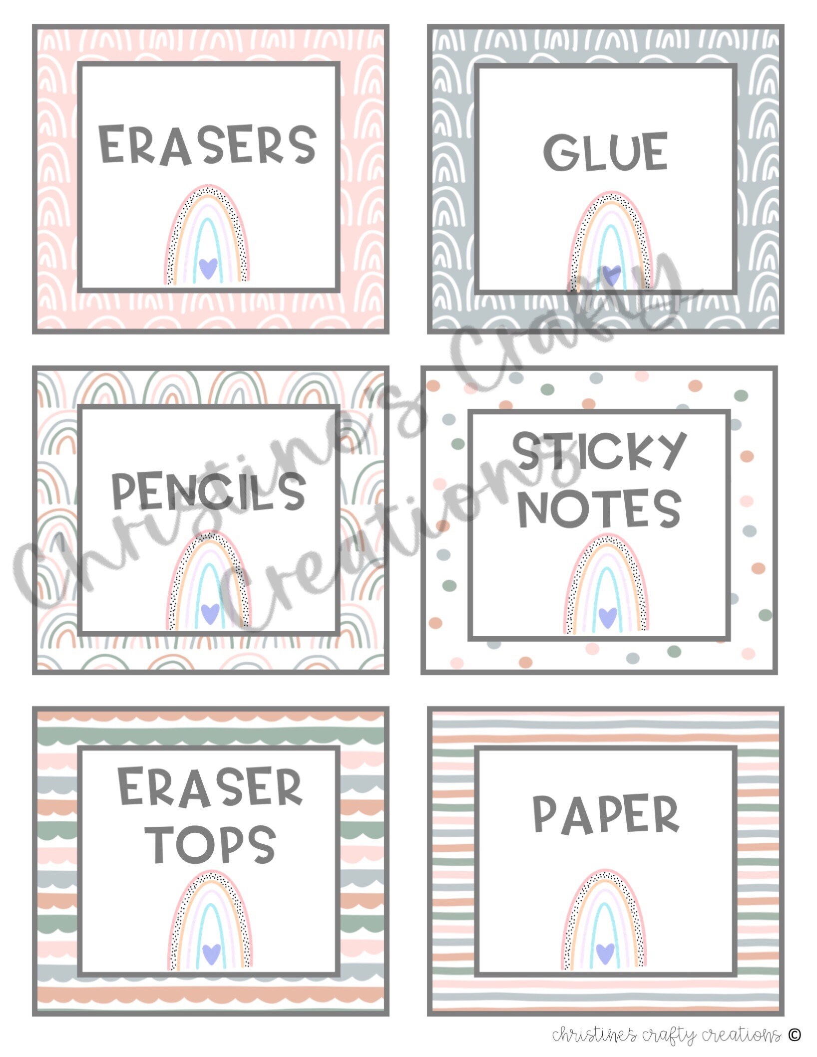 BOHO Supply Labels - Etsy