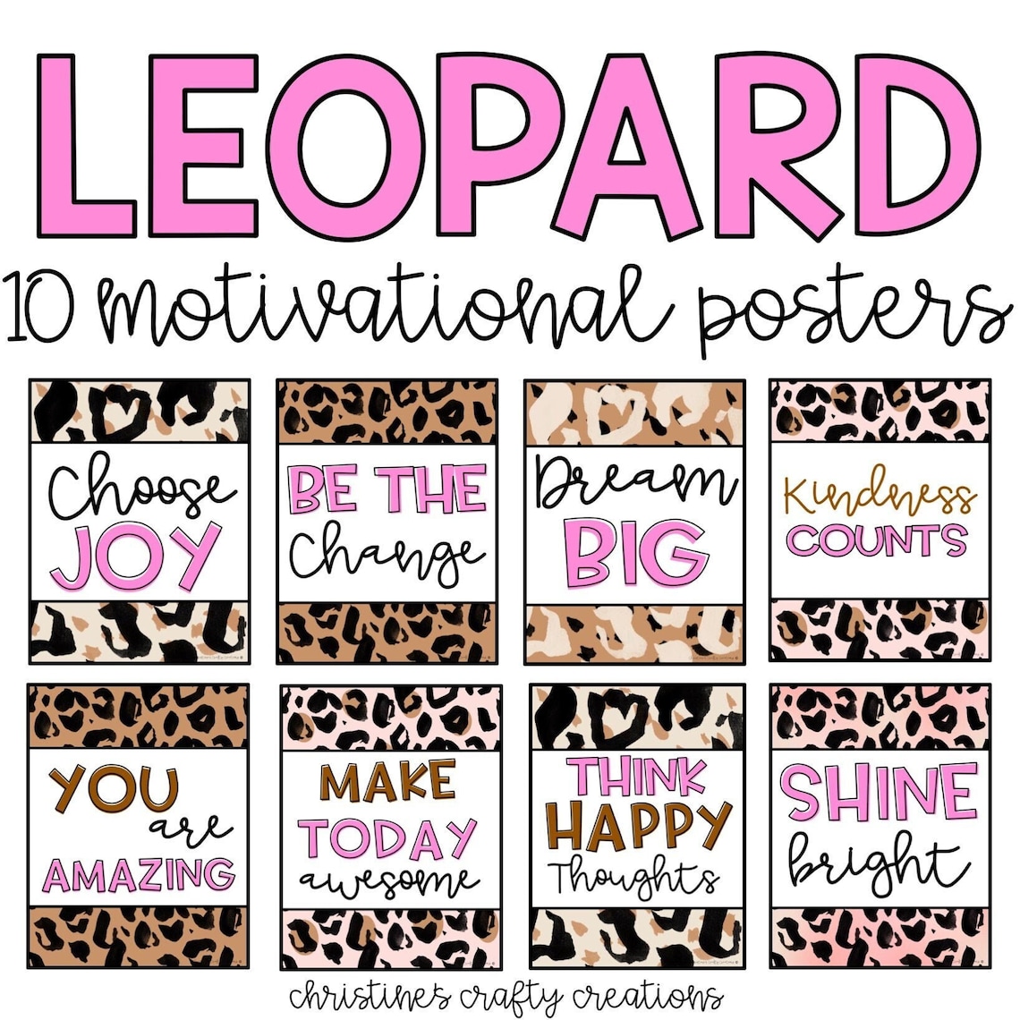 Leopard Motivational Posters - Etsy