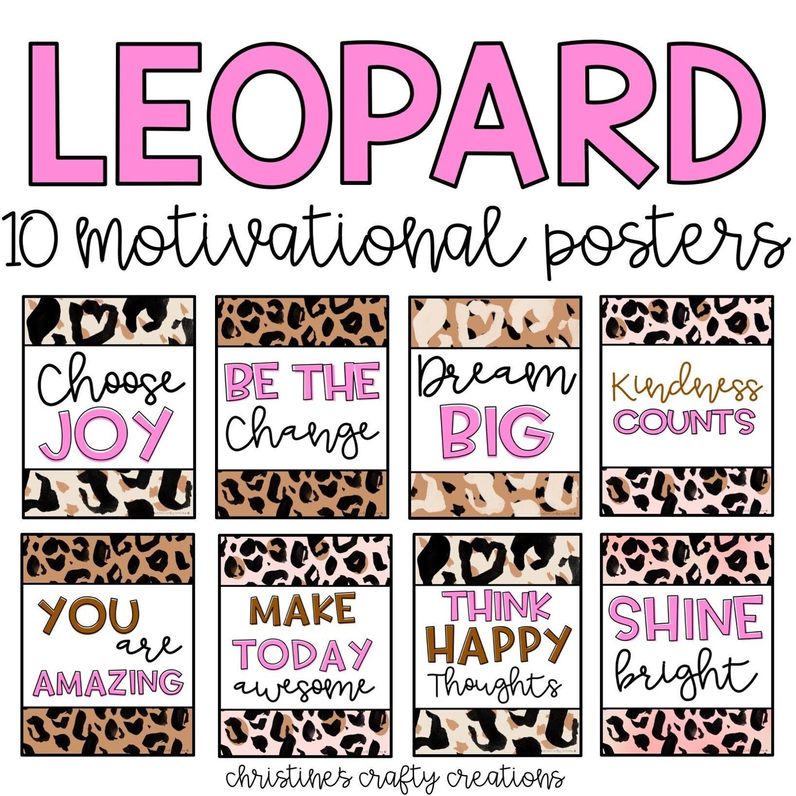 Leopard Motivational Posters - Etsy