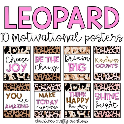 Leopard Motivational Posters - Etsy