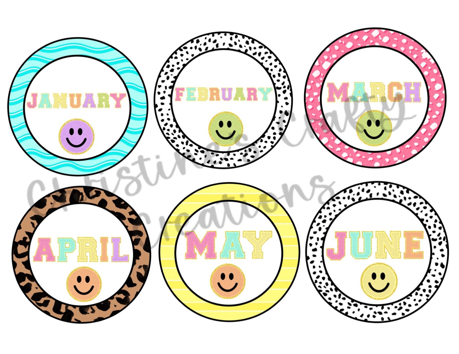 Groovy Leopard and Dalmatian Birthday Chart L Editable - Etsy