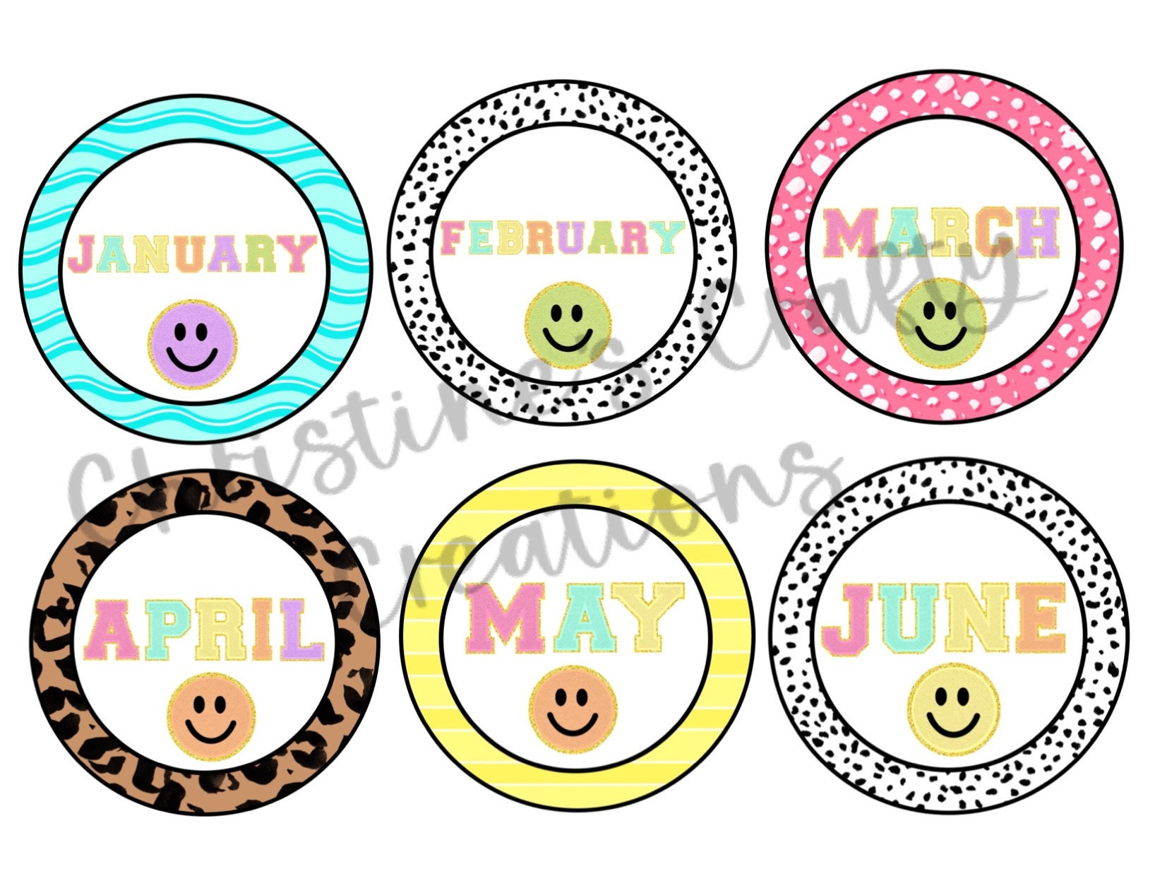 Groovy Leopard and Dalmatian Birthday Chart L Editable - Etsy