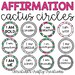 Cactus Affirmation Circles L Affirmation Mirror - Etsy