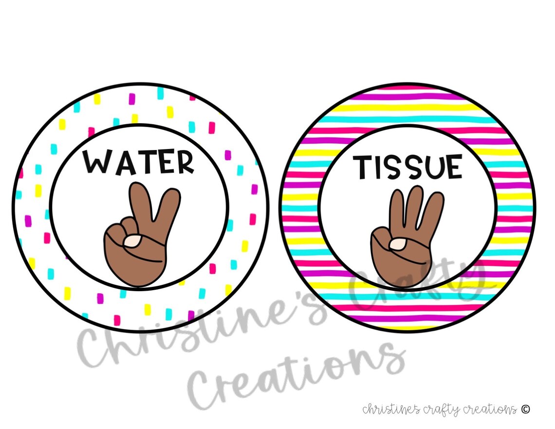 Bright Rainbow Boho Hand Signals L Multicultural and Editable - Etsy