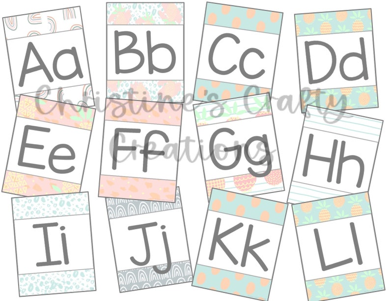 Pineapple Alphabet Posters - Etsy
