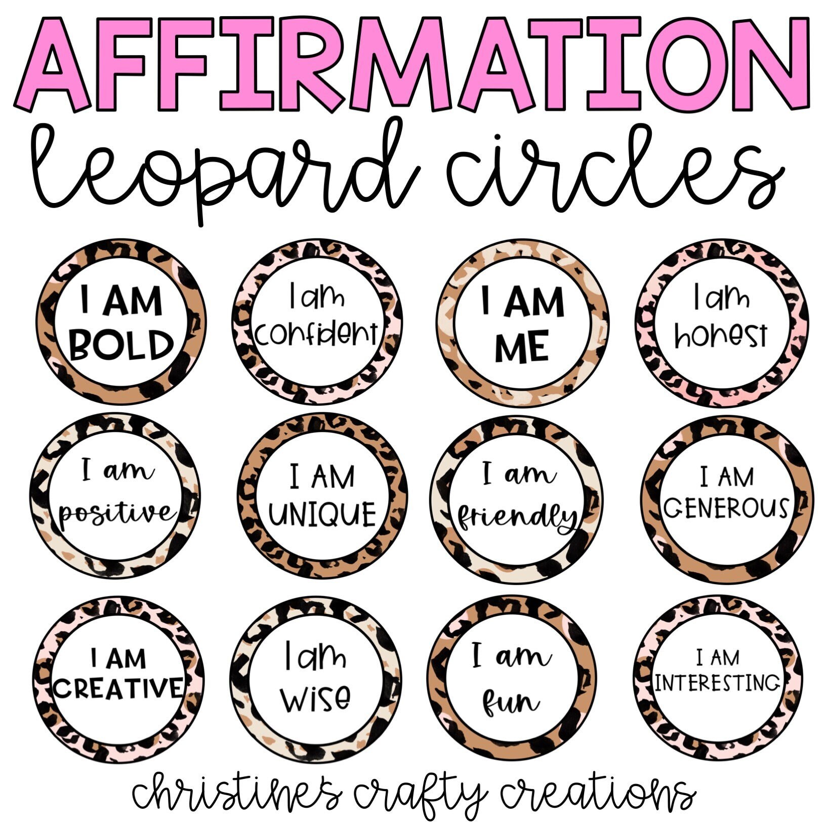 Affirmation Circle Digital - Etsy