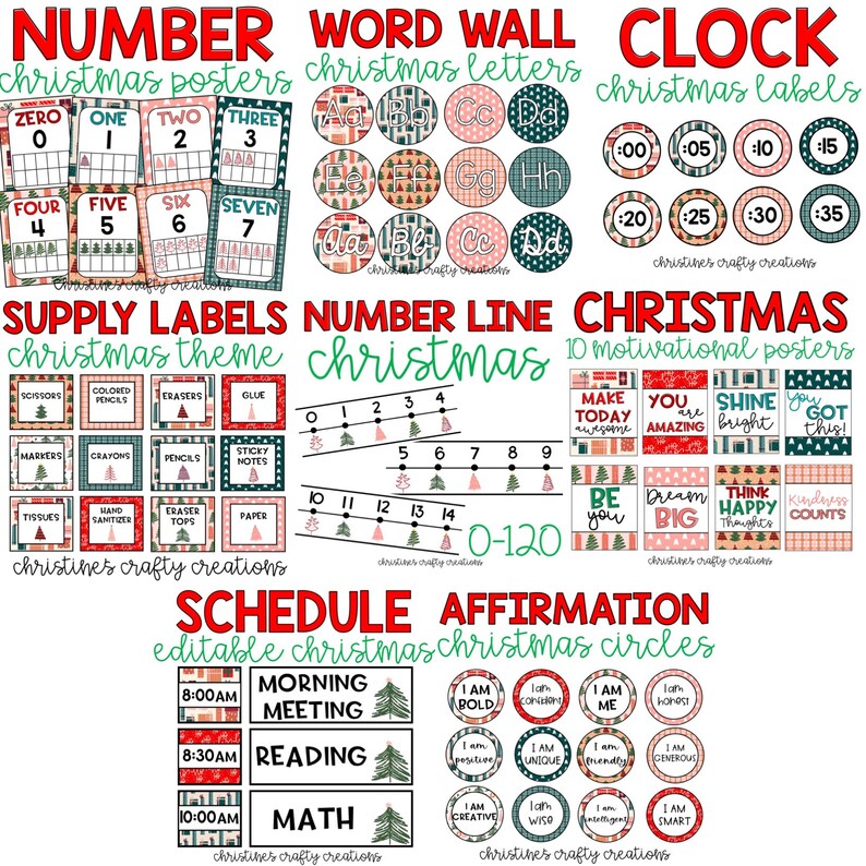 Christmas Classroom Decor Bundle - Etsy