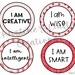 Valentine's Day Affirmation Circles L Affirmation Mirror - Etsy