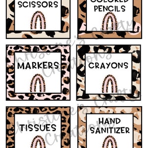 Leopard Supply Labels L Editable - Etsy