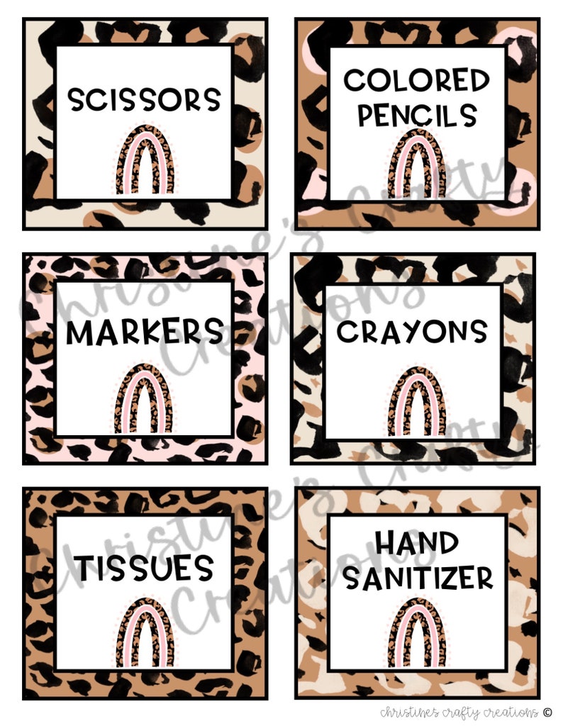 Leopard Supply Labels L Editable - Etsy