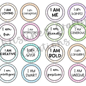 Retro Daisy Affirmation Circles L Affirmation Mirror - Etsy