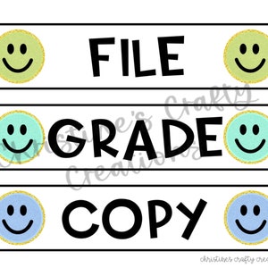 Retro Daisy 10 Drawer Labels L Editable - Etsy