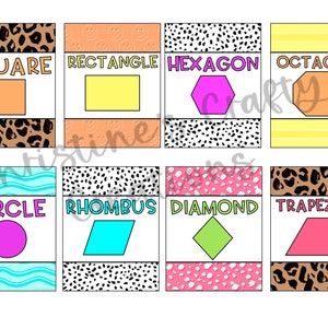 Groovy Leopard and Dalmatian 2D Shape Posters - Etsy