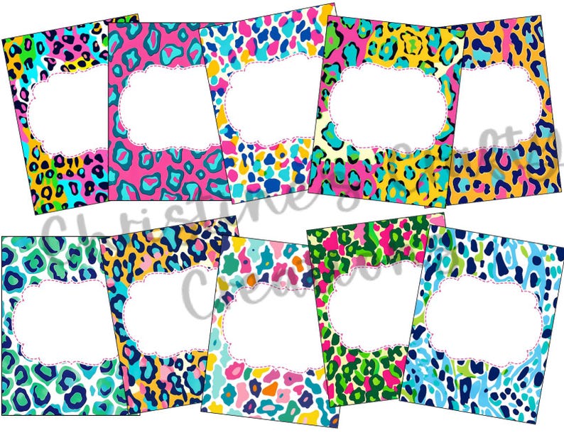 Rainbow Leopard Binder Covers and Spines L Editable - Etsy