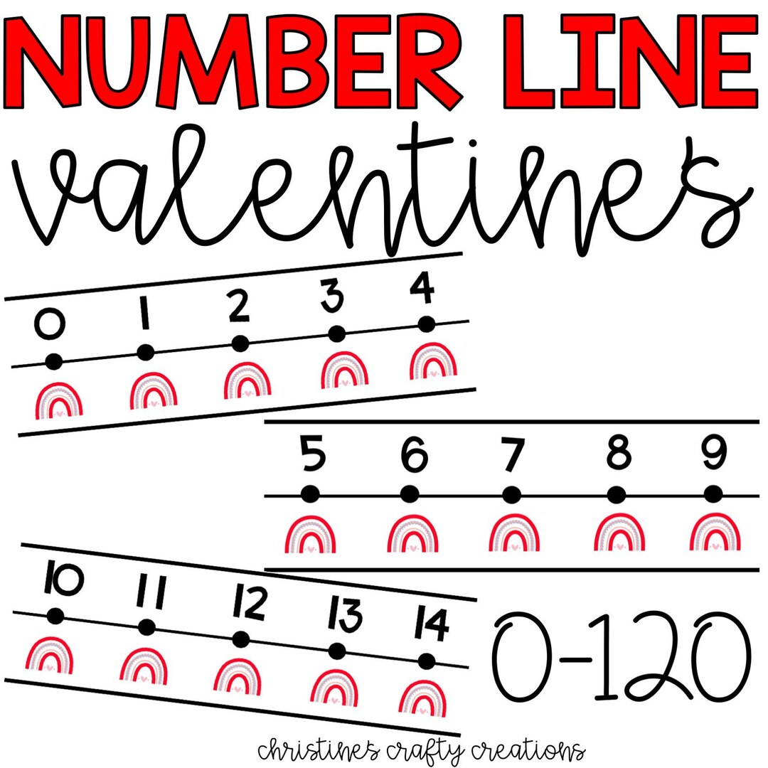 Valentine's Day Number Line 0-120 - Etsy