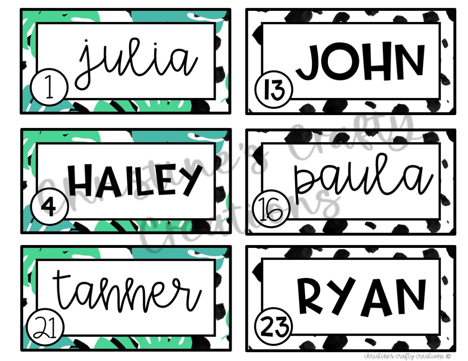 Tropical Leaves Birthday Chart - Etsy