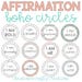 BOHO Affirmation Circles L Affirmation Mirror - Etsy