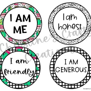 Cactus Affirmation Circles L Affirmation Mirror - Etsy