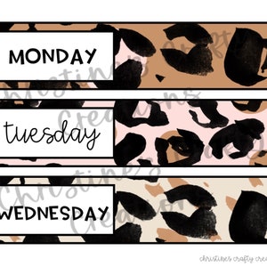 Leopard 10 Drawer Labels L Editable - Etsy